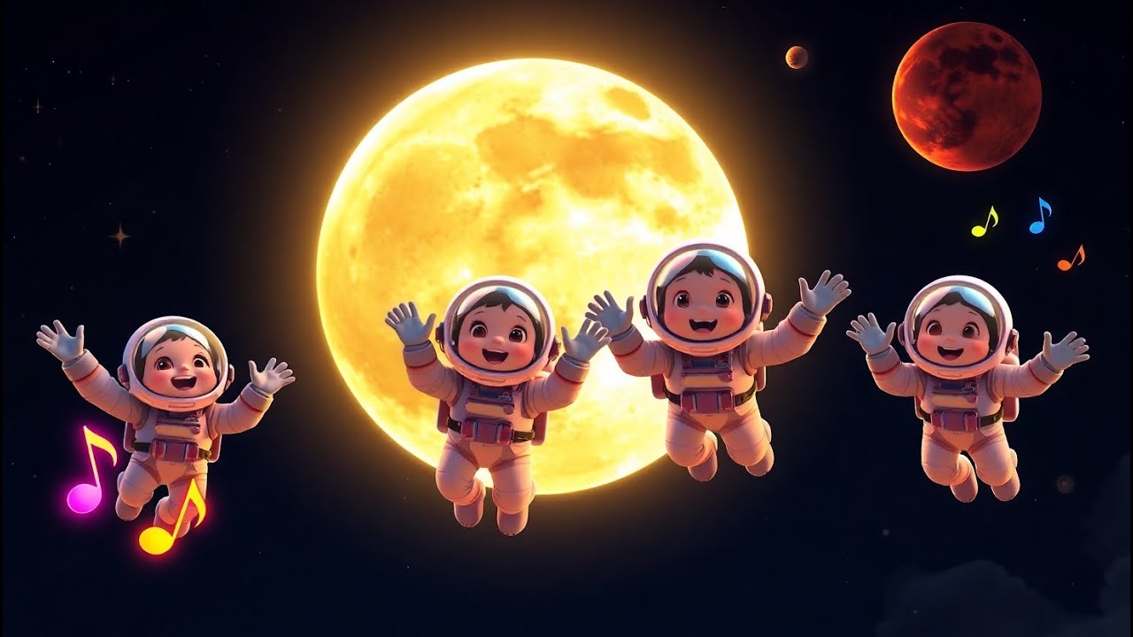 Five Little Astronauts | Space Countdown Song for Kids | Fun Nursery ...