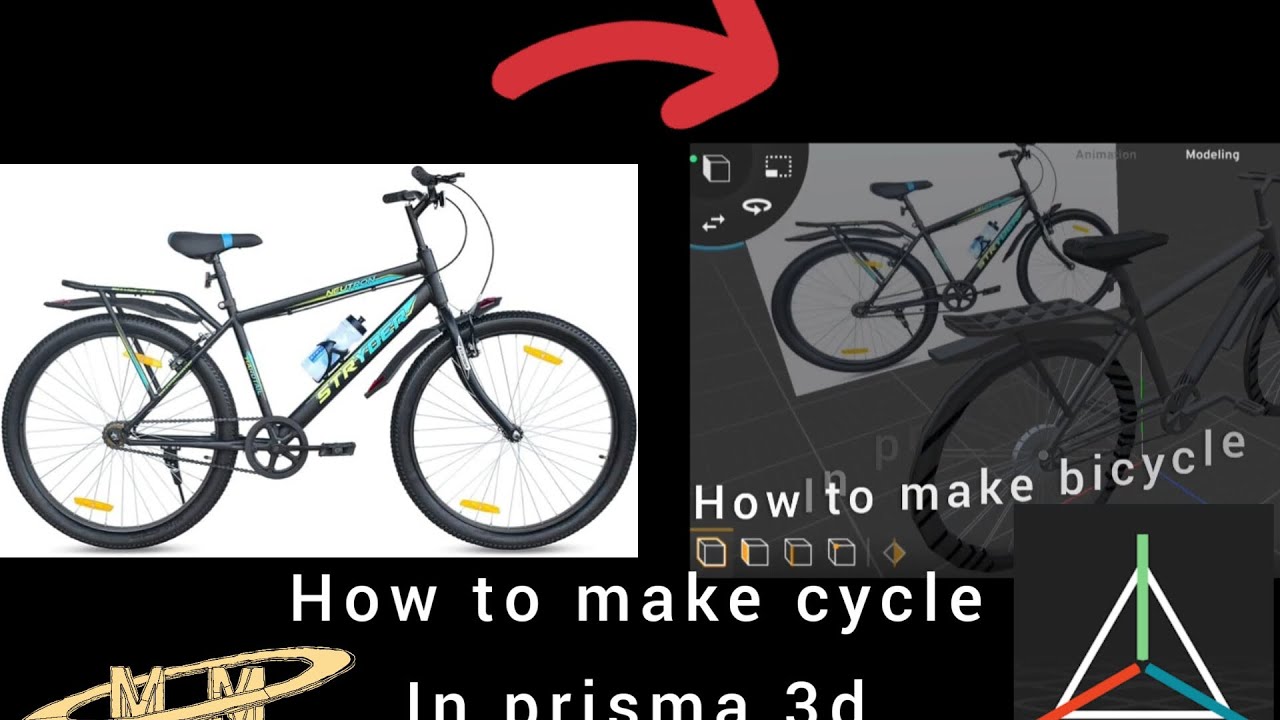 How to make bicycle in prisma 3d | M.M ANIMATION STUDIO - YouTube
