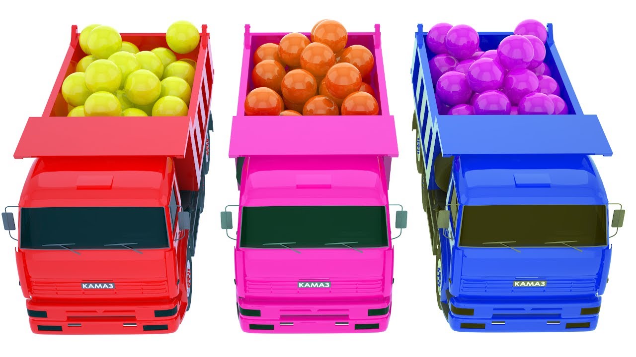 LEARN COLORS TRUCK CARS 3D - Car For Kids & Learn colors for children ...