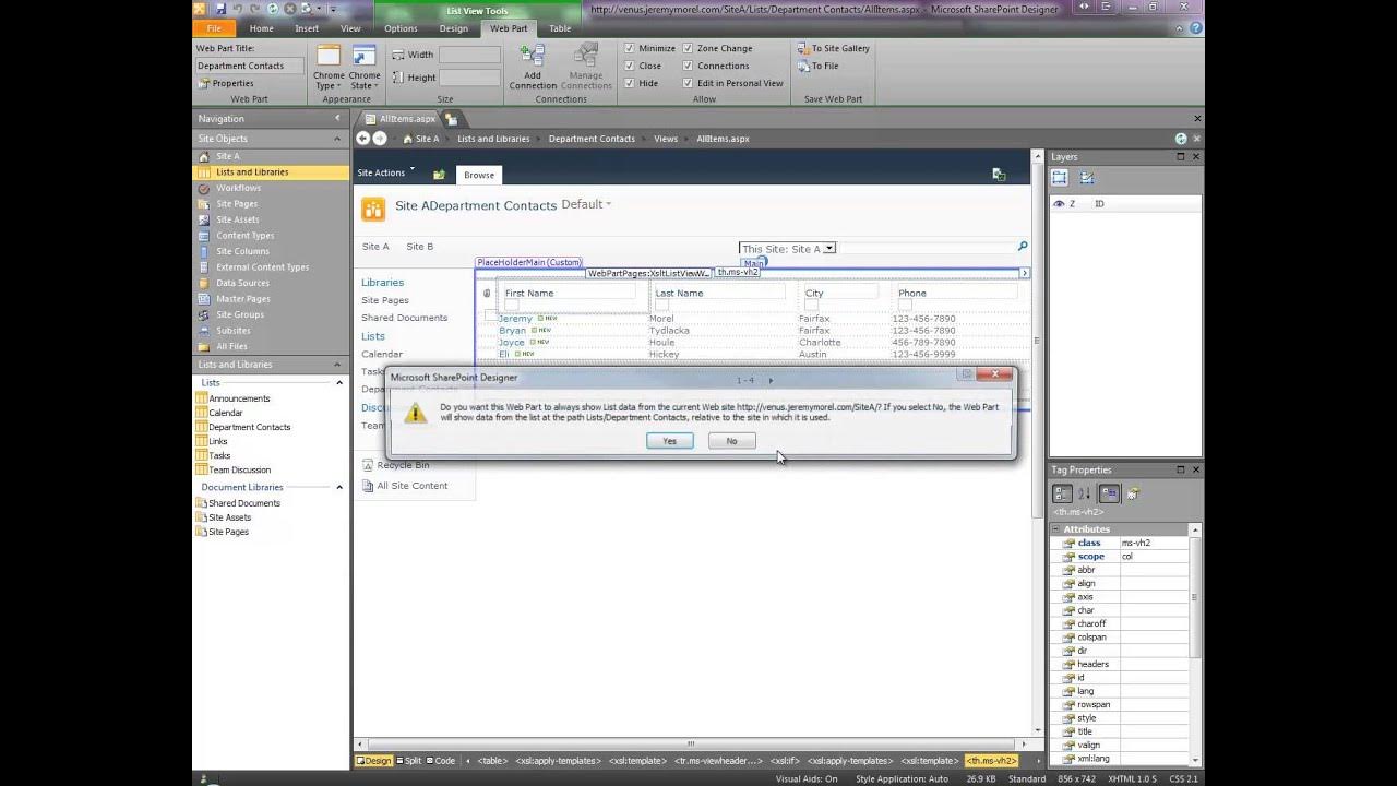 Sharing Lists and Libraries across SharePoint Sites - YouTube