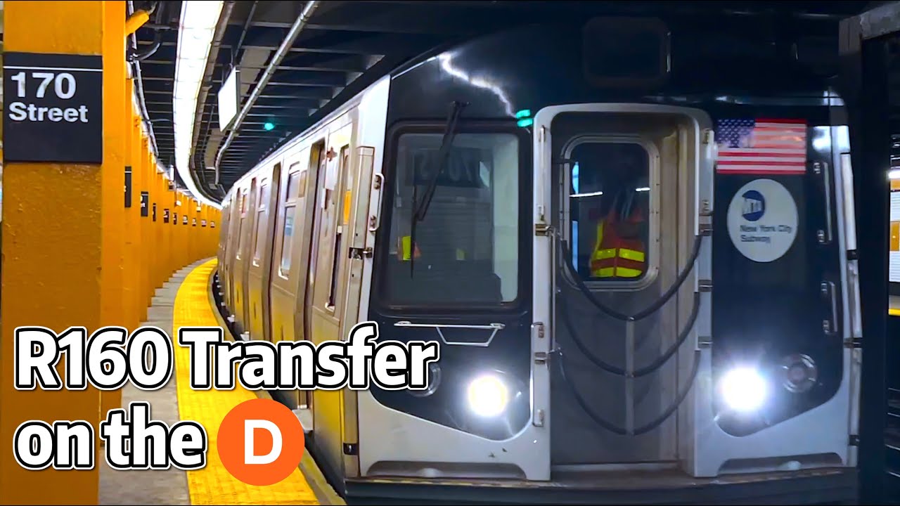 ⁴ᴷ⁶⁰ R160 Transfer to Concourse Yard passing 170th Street - YouTube