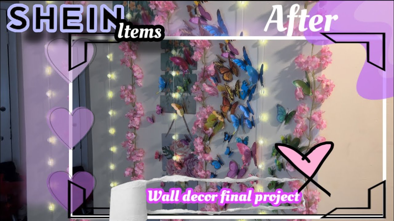 DIY wall background decor using SHEIN items final part 🛍️#shein #diy ...