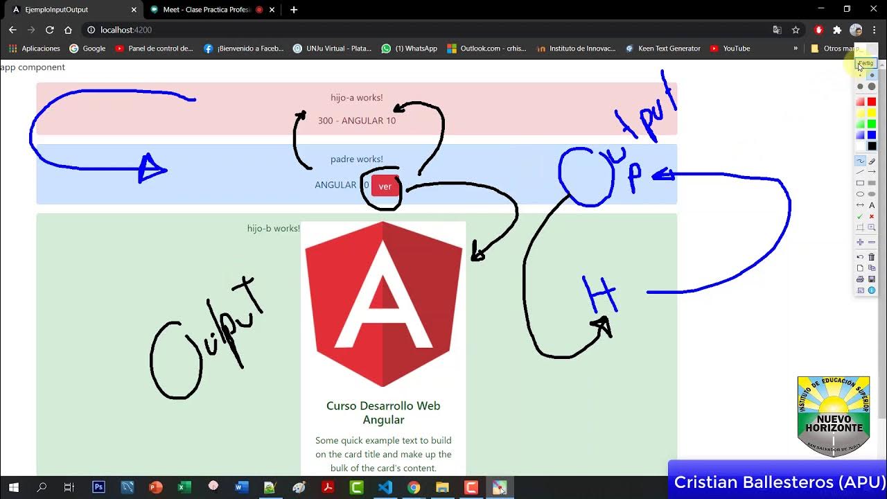 @Input y @Output comunicación entre componentes enviando variables en ...