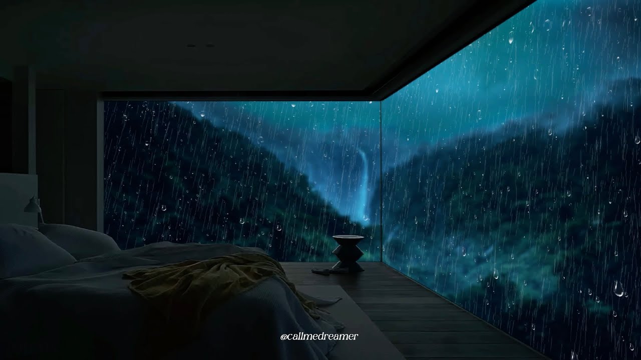 When you alone at home a rainy night. (relax/sleep) - YouTube