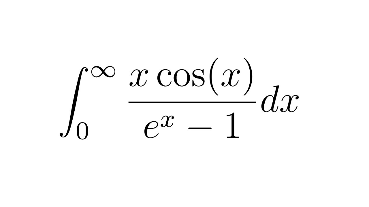 A Ridiculously Awesome Integral - YouTube