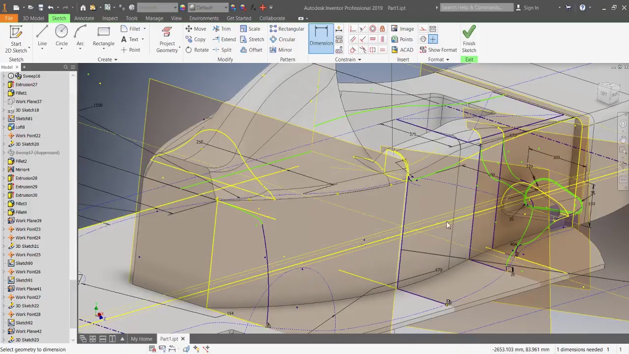Finished Front Wing, Moving to Chasis - F1 car using Autodesk Inventor ...