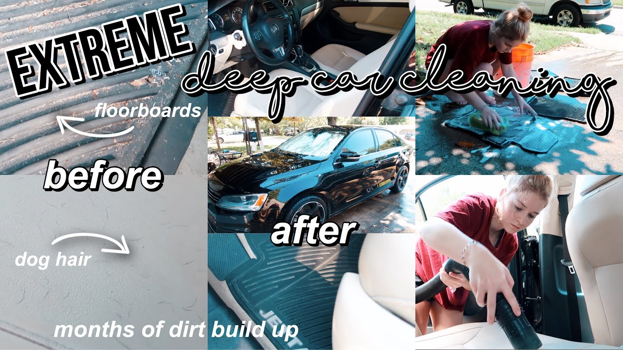 EXTREME CAR CLEANING | CLEAN W/ ME: Car Edition *not cleaned in months ...
