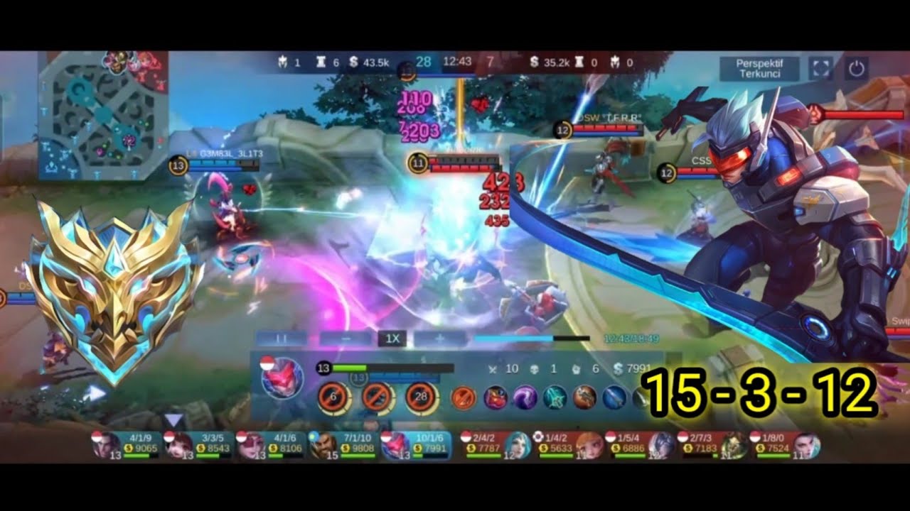 Saber Roam x Skypierce Solo rank Mythic Honor Mobile Legend - YouTube