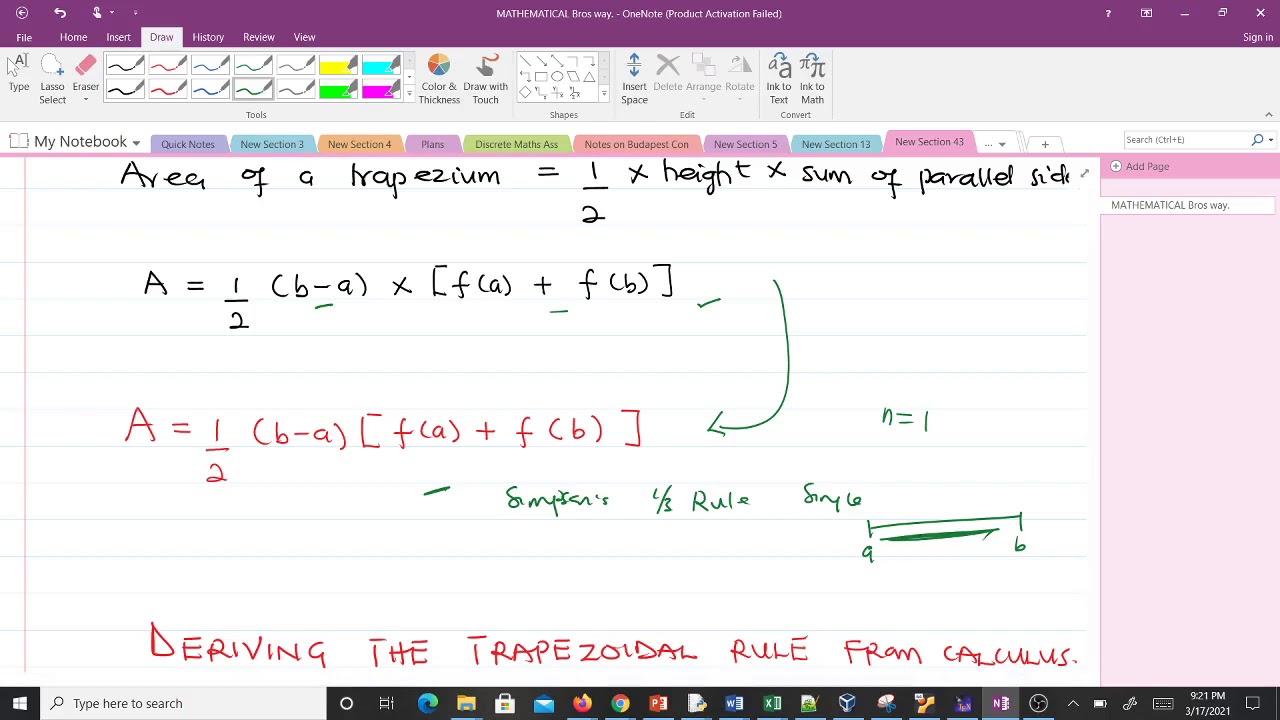 Numerical Integration Trapezium Rule - YouTube