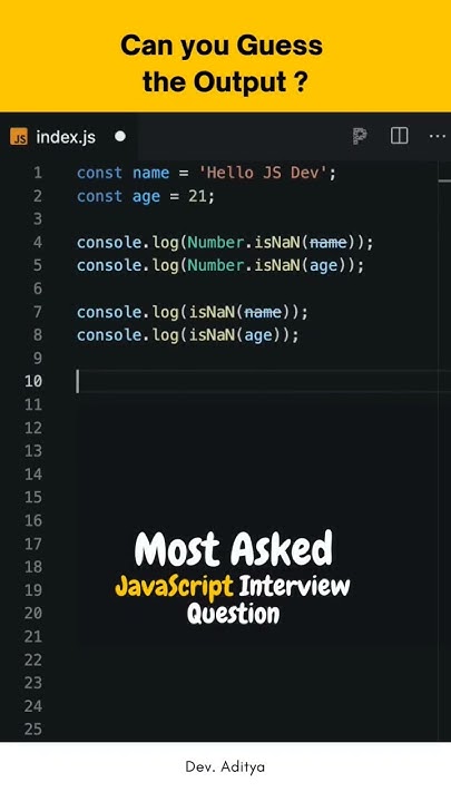 can you tell the output? #javascript #interview #question - YouTube