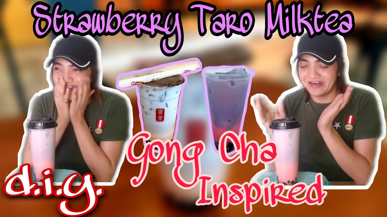 Strawberry Taro Milktea, Gong Cha inspired.. D.I.Y. - YouTube