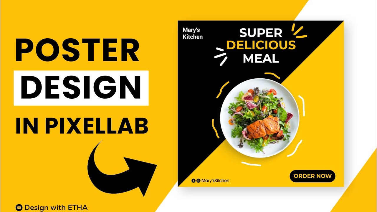FOOD POSTER DESIGN IN PIXELLAB #pixellab #smartphone - YouTube