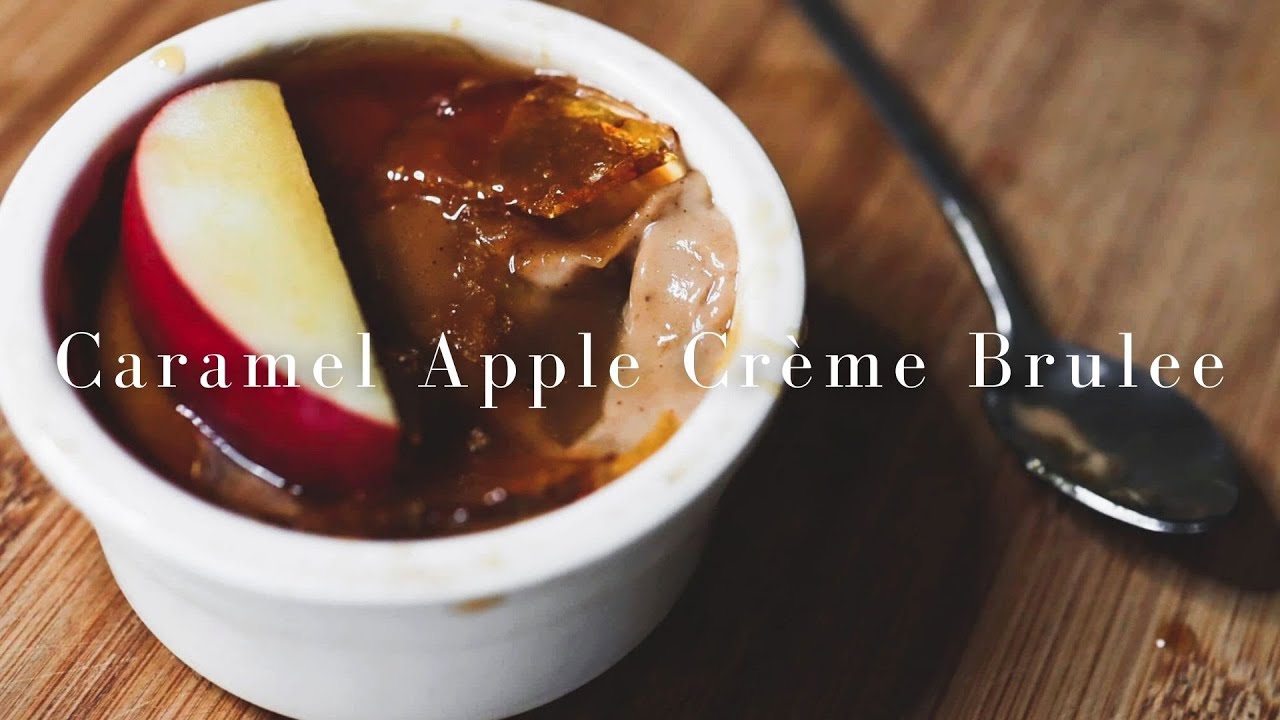 Vegan Caramel Apple Creme Brulee | eggless, dairy-free recipe - YouTube
