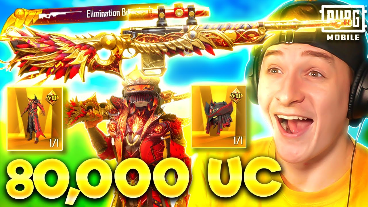 MAXED FLAME AWM GUN LAB AND ULTIMATE SET 🔥 PUBG MOBILE ($80,000 UC ...