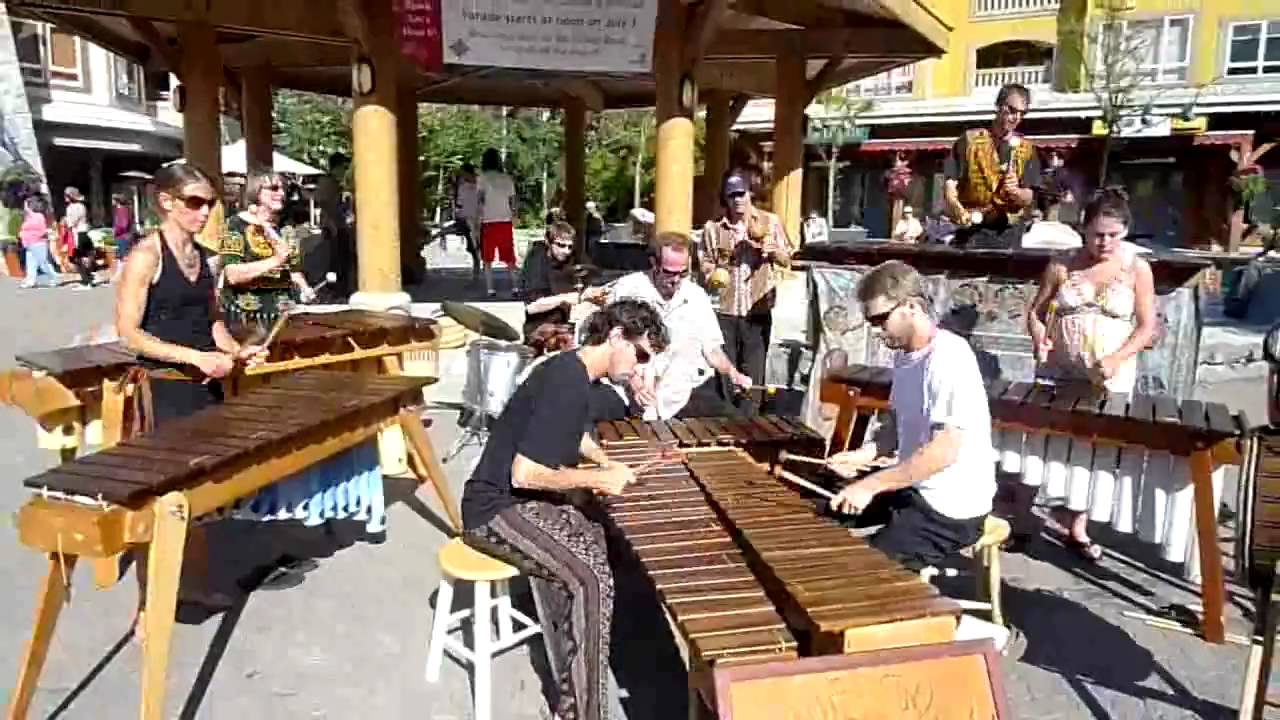 Katura (aka Stone Soup) Marimba playing "Chiroto" (Live at Whistler ...