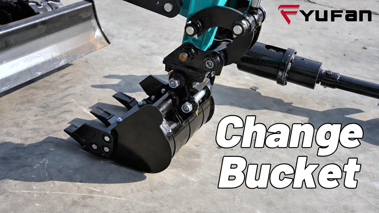 How to Change Buckets on A Mini Excavator | Step-by-step Guide - YouTube