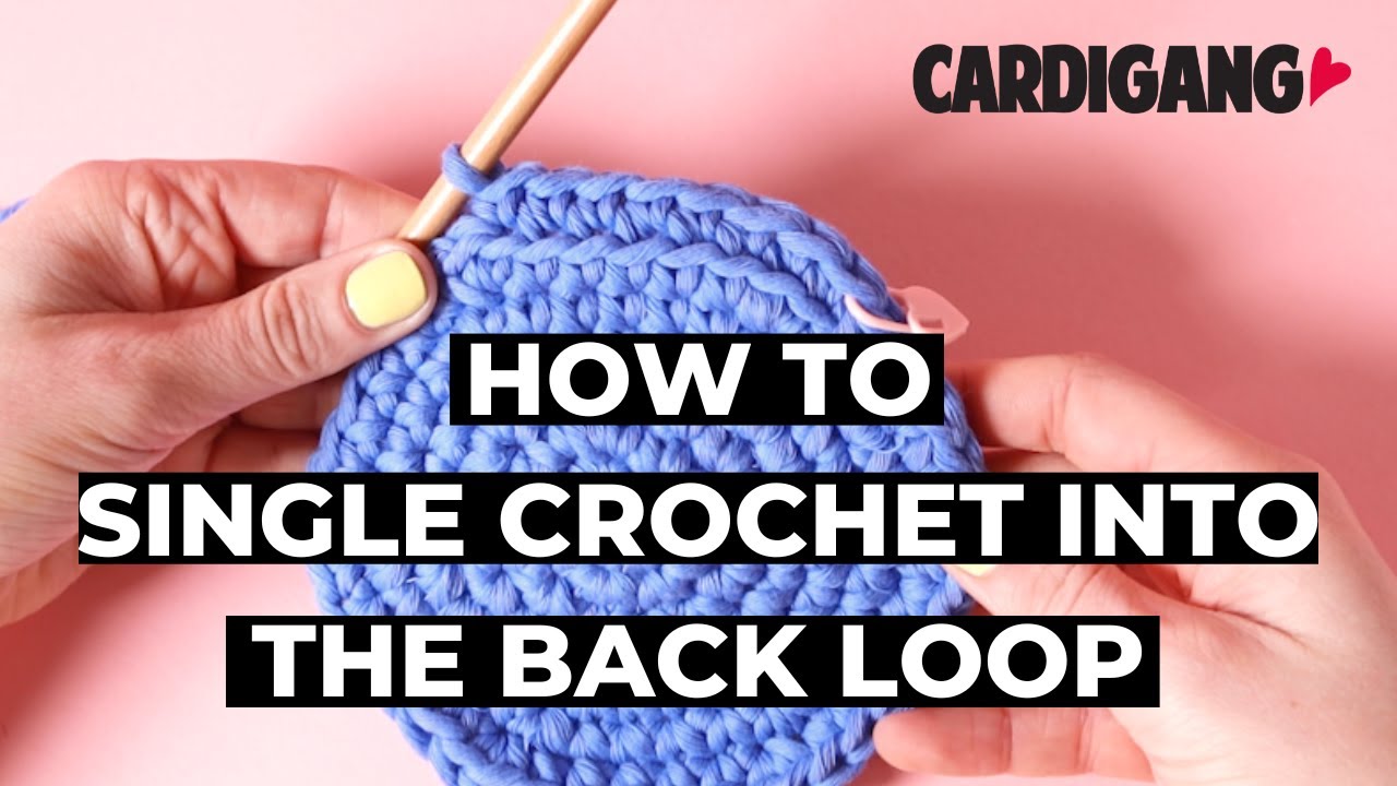 How to single crochet through the back loop | Crochet with Cardigang ...