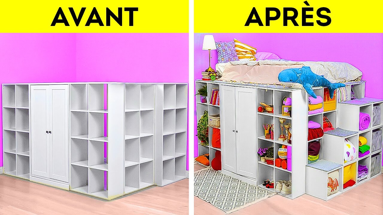MANIÈRES BON MARCHÉ D'AMÉLIORER TA CHAMBRE || ASTUCES DE DÉCORS POUR LA ...