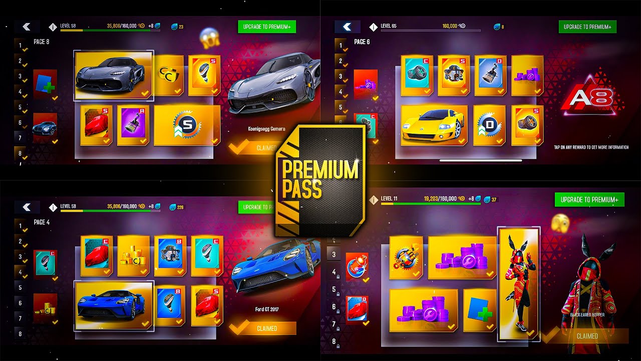 Claiming All Rewards....Racing Pass Completed MAXED Lv. 65! - Asphalt 8 ...