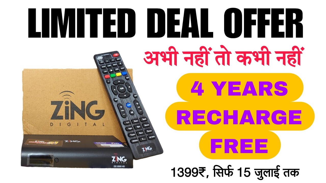 Zing Super HD Box with 4 Years Recharge Free at 1399/- 😎 | Offer Valid ...