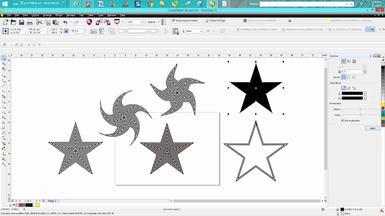 Corel Draw Tips & Tricks Contour and Twirl Tools - YouTube