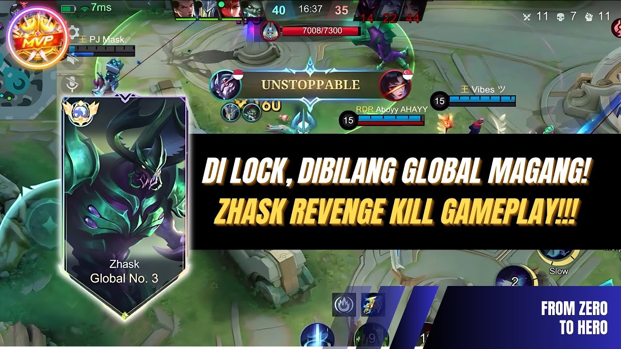 Di Lock, Dibilang Global Magang! Zhask Revenge Kill Gameplay!! # ...