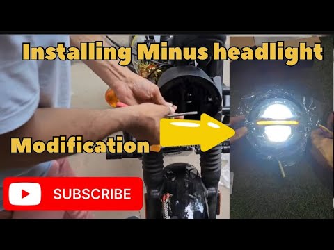 Installing Minus LED headlight || Hunter 350 || Modification - YouTube
