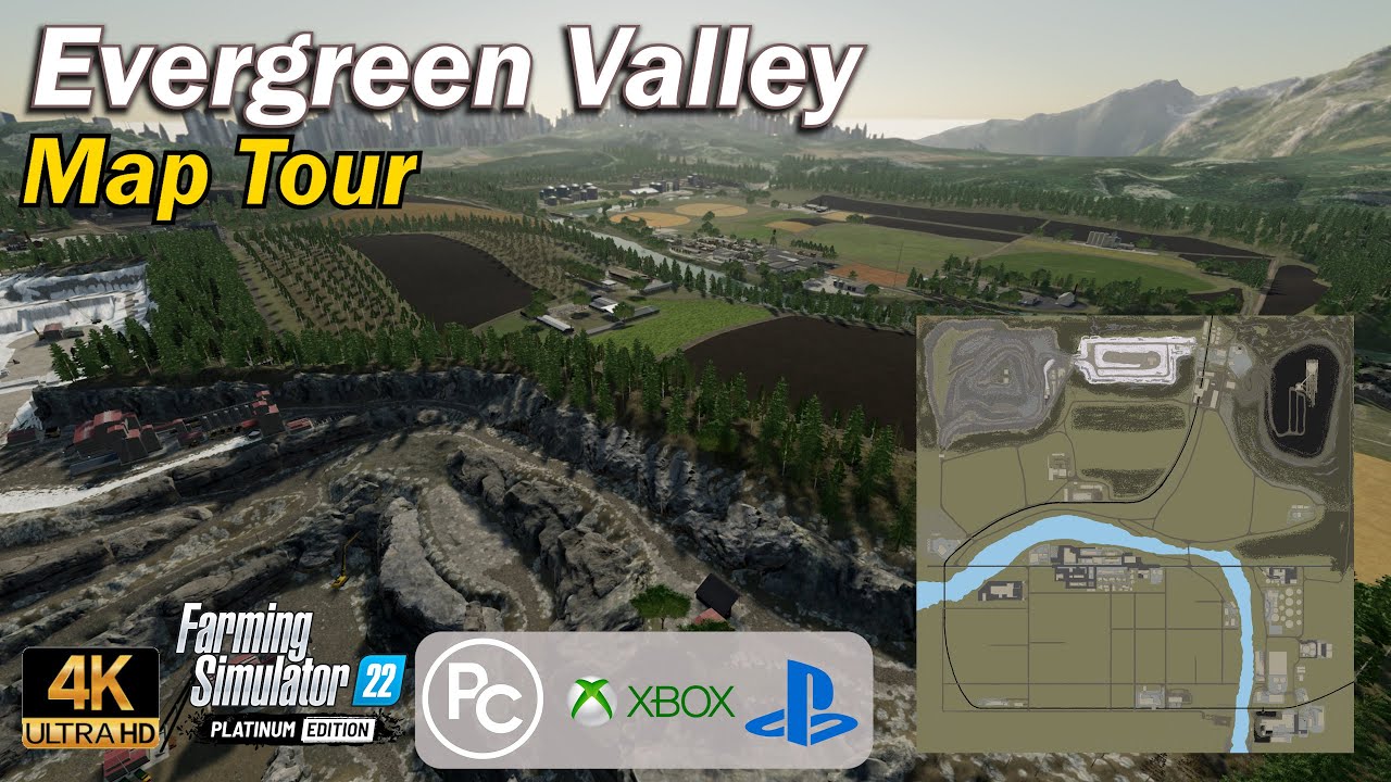 Evergreen Valley | Map Tour | Farming Simulator 22 - YouTube