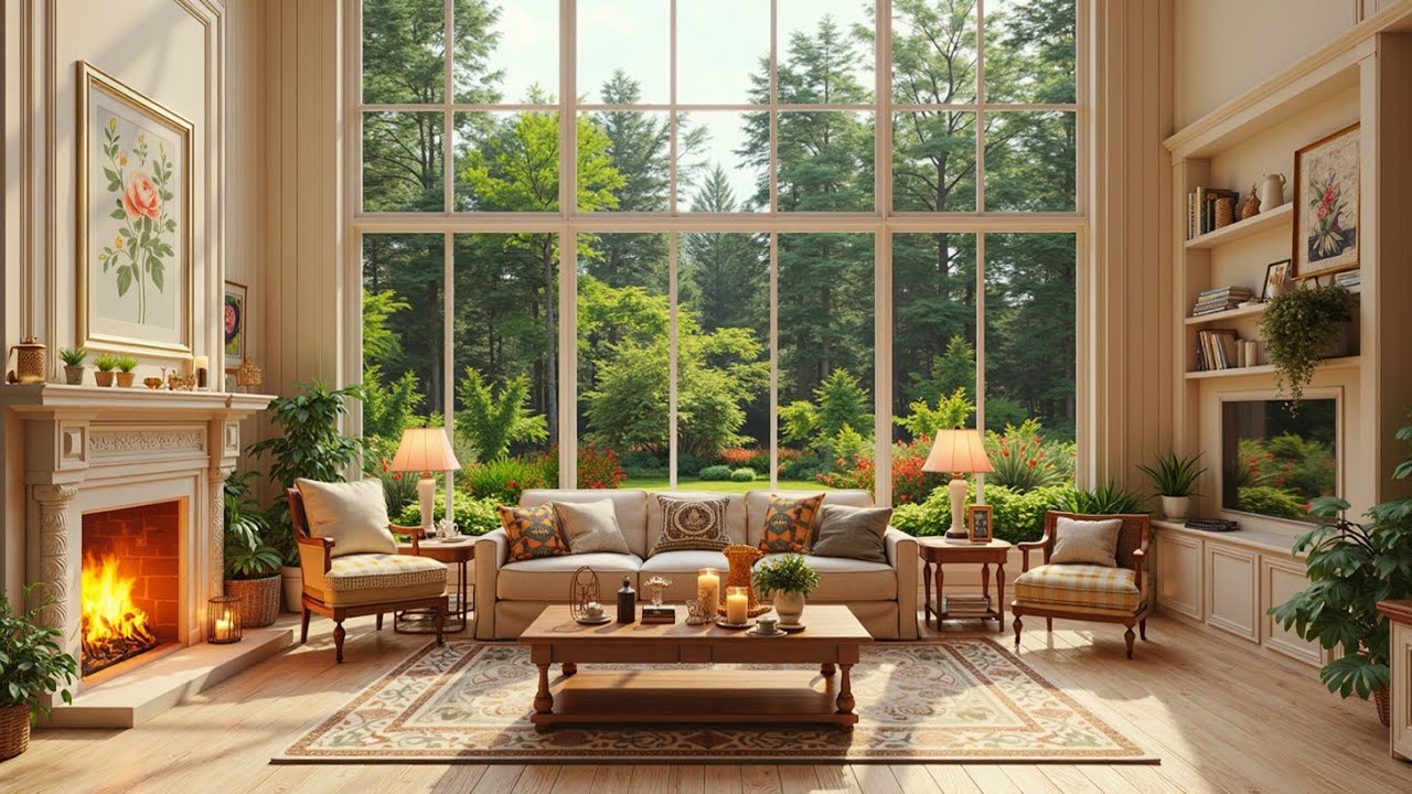 Cozy Spring Apartment Ambience with Smooth Jazz Music - Relaxing ...