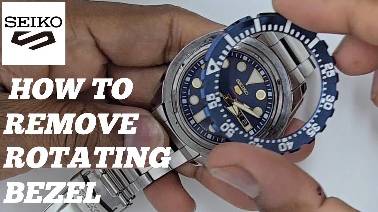 How to remove and refitting a Seiko watch's rotating bezel - YouTube