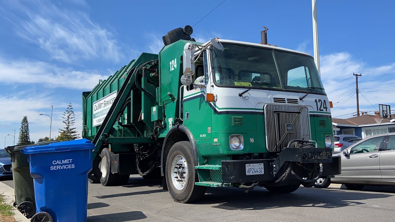 Calmet Services Volvo Amrep ASL Garbage Truck - YouTube
