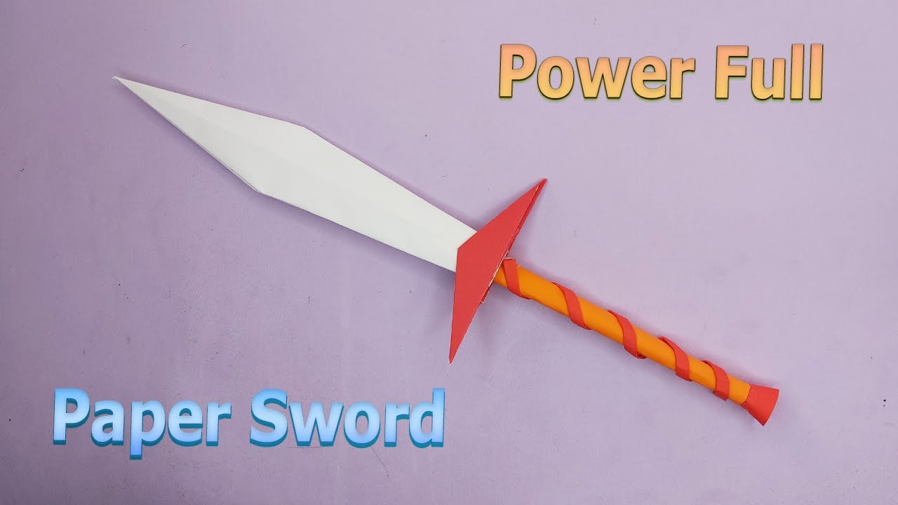How to Make a Paper Sword out of A4 Paper Origami Sword - YouTube
