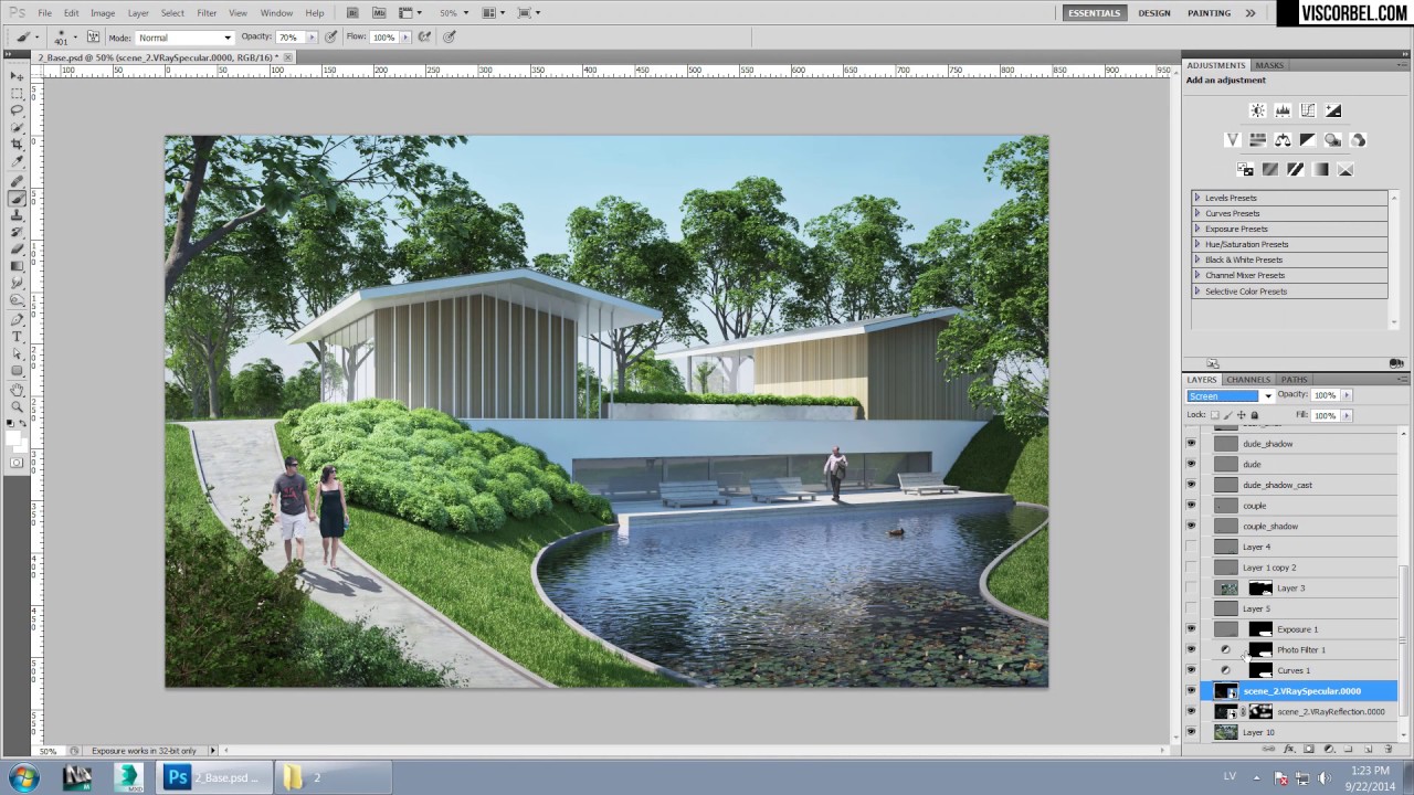 render elements depth -- Vray Post Production - YouTube