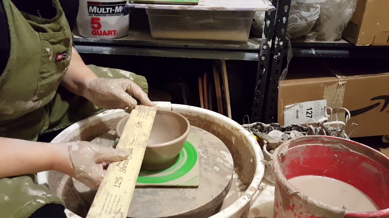 Throwing Bowls Of A Certain Size Using A Shrink Ruler YouTube Throwing Bowls Of A Certain Size Using A Shrink Ruler YouTube
