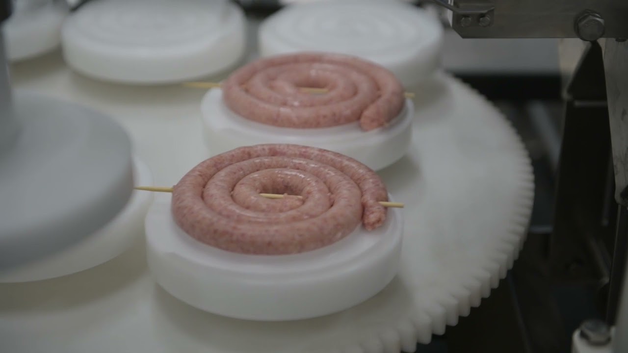 Sausage Coiling Machine - Principle video - PINTRO Chipolata Machine ...