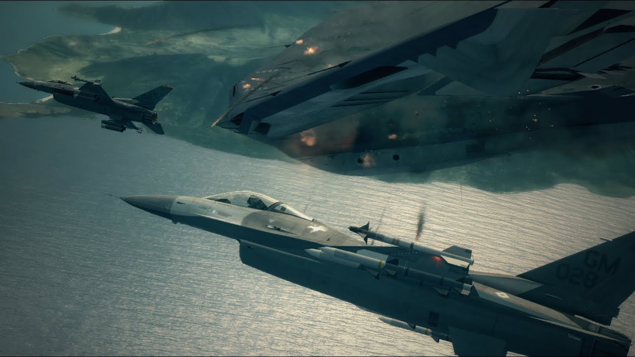 Ace Combat 6 Mission 9 Heavy Command Cruiser Difficulty: Ace F-16C ...