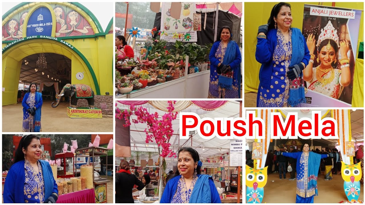 Poush Mela Happy lohri swarnali adi mohani mohan kanjilal saree ...