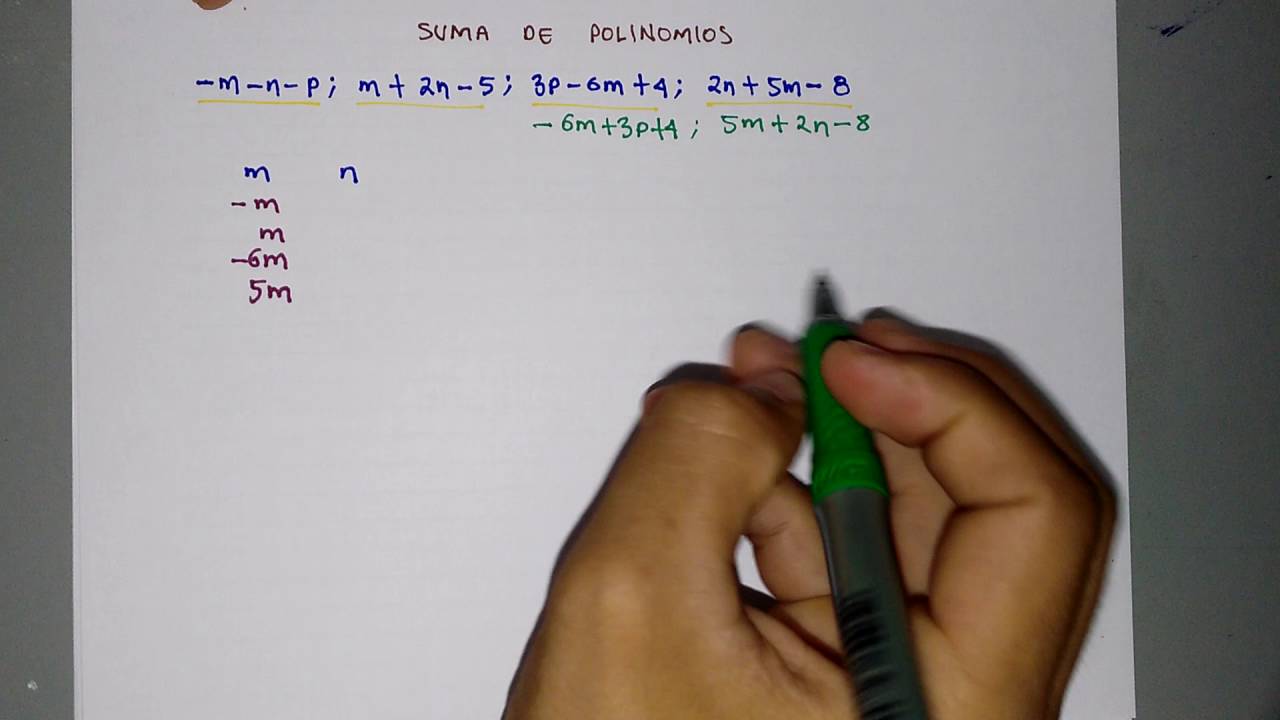 Suma de Polinomios Ejercicios de Álgebra Resuelto - YouTube