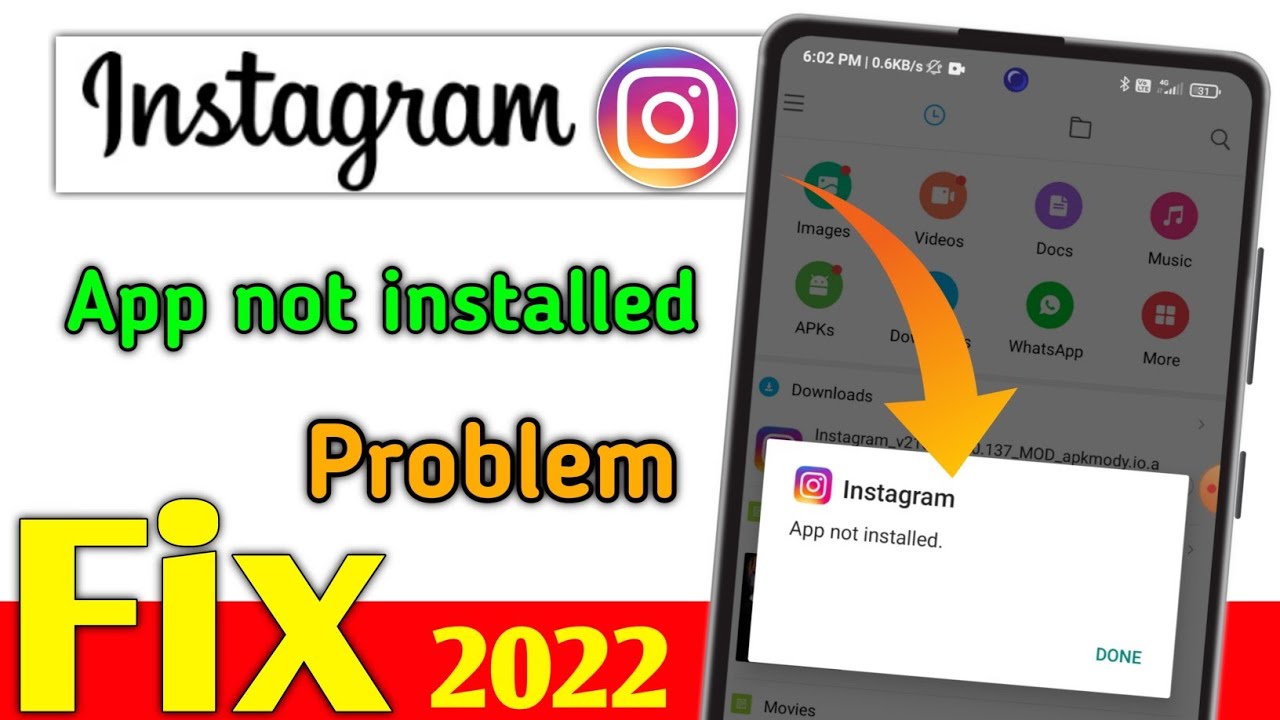 Instagram app not installed 2022 || Instagram not install Problem ...