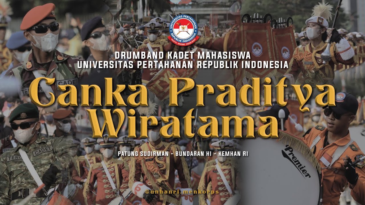 Kirab Kota di Car Free Day Jakarta | Drumband Canka Praditya Wiratama Unhan RI - YouTube