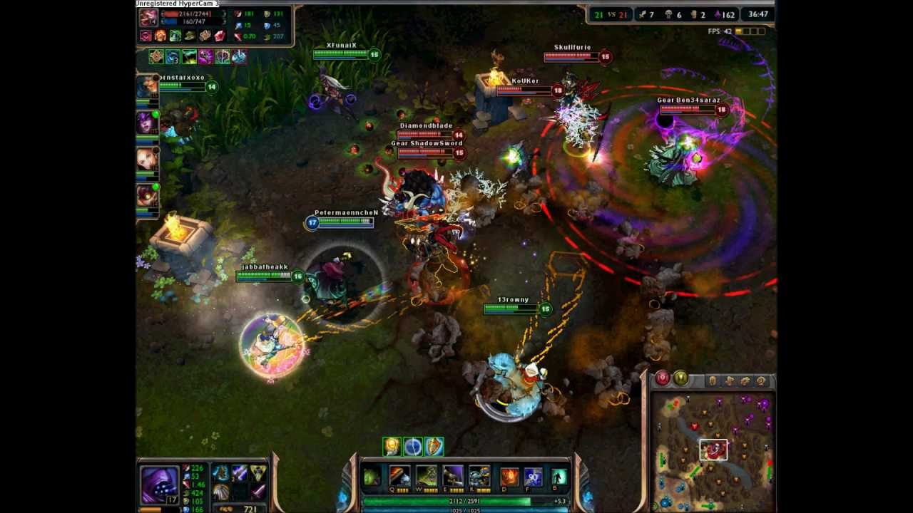 League of Legends - Arranged Team (5v5) - Teamfights - YouTube