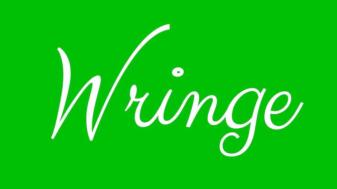 Learn how to Sign the Name Wringe Stylishly in Cursive Writing - YouTube