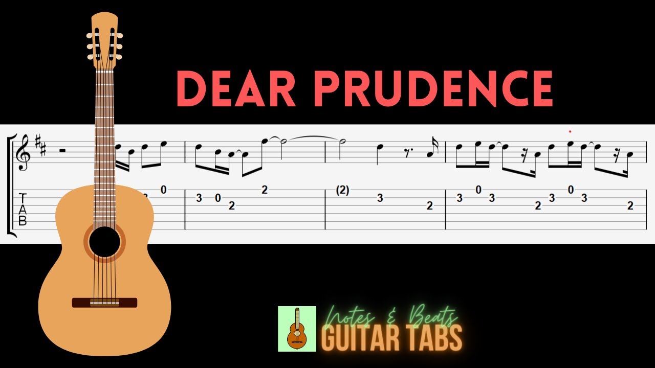 The Beatles- Dear Prudence GUITAR TAB - YouTube