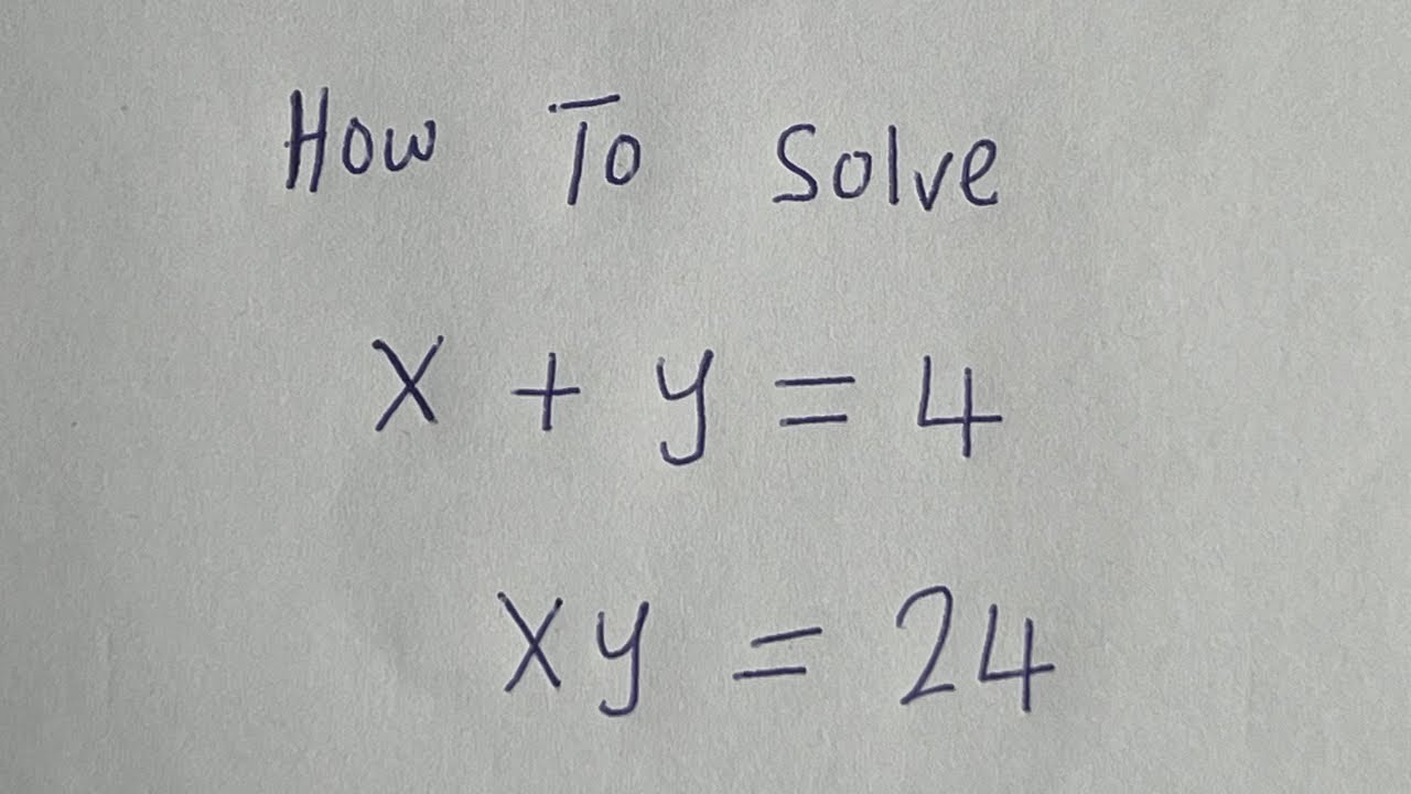 Japanese | Can You Solve This ? | a Nice Olympiad Algebra Problem - YouTube