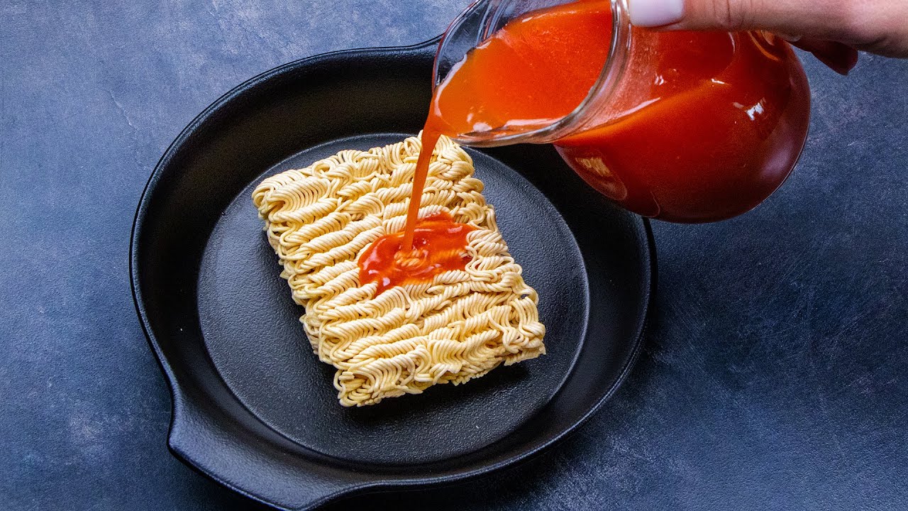 Una cena sin horno y sin nada de cocinar, solo con pasta instant y 2 ...