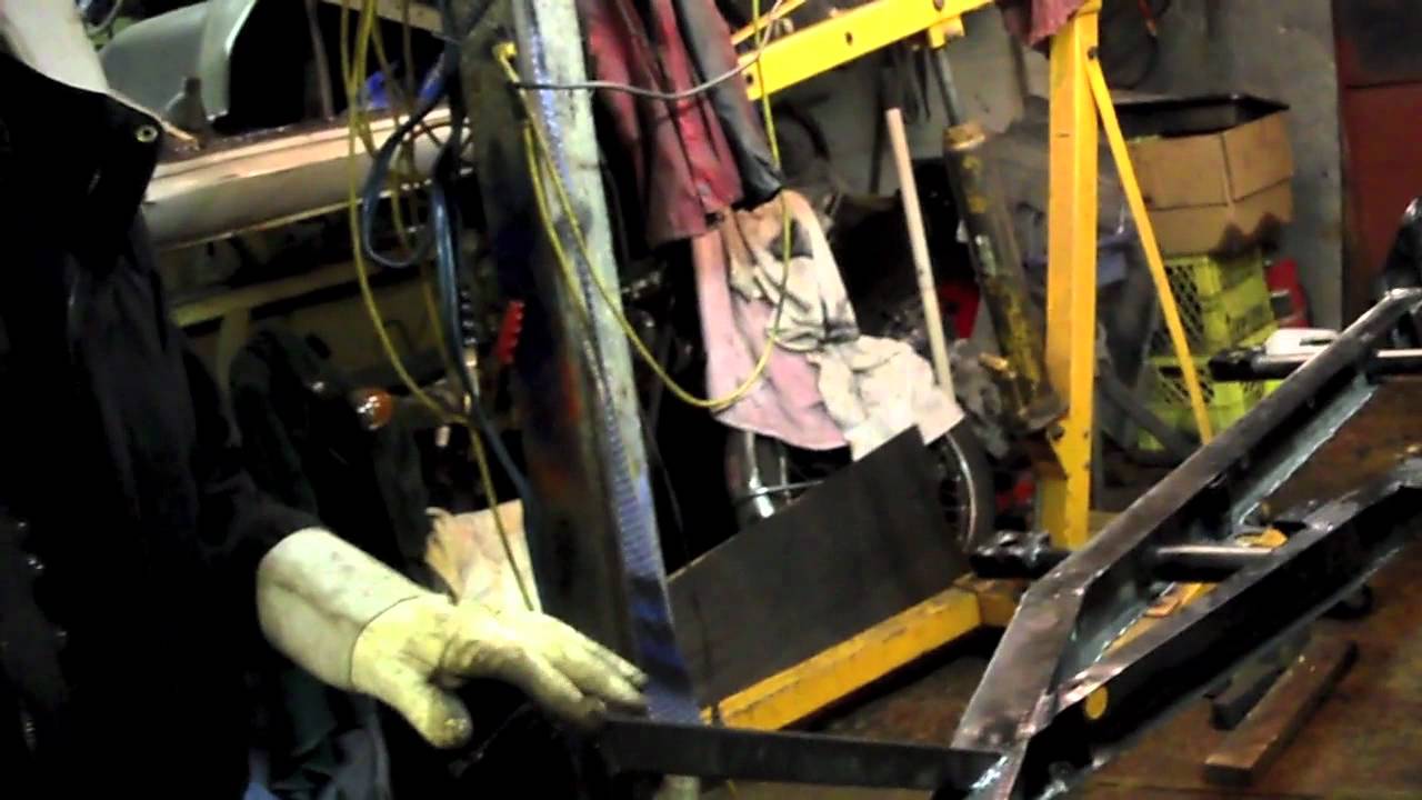 TR4 frame rotisserie - YouTube