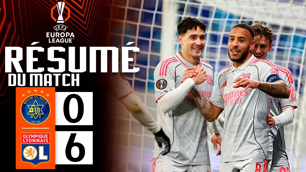 Maccabi Tel Aviv - Lyon 0-6 Résumé et Buts | UEFA Europa League 2025 ...