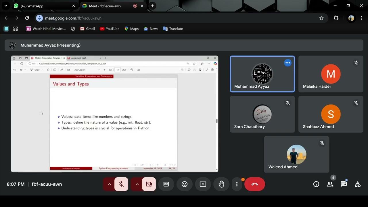 Python Programming Fundamental Lecture 02 By Muhammad Ayyaz - YouTube