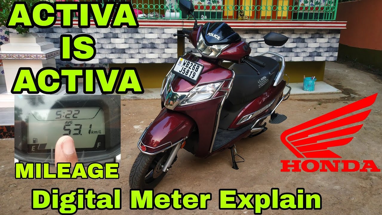 Activa 125 BS6 Digital Meter Explain | Mileage - YouTube
