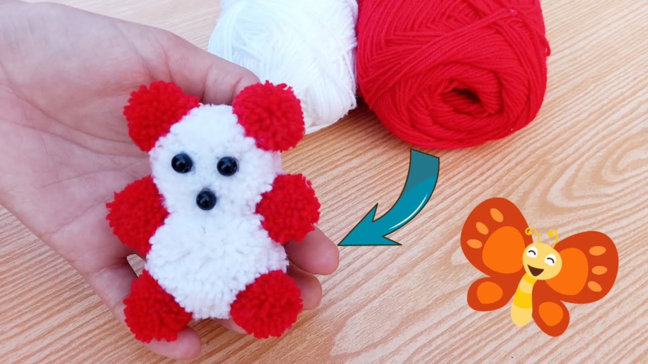 Woolen teddy bear making at home | DIY mini teddy bear | Teddy bear ...
